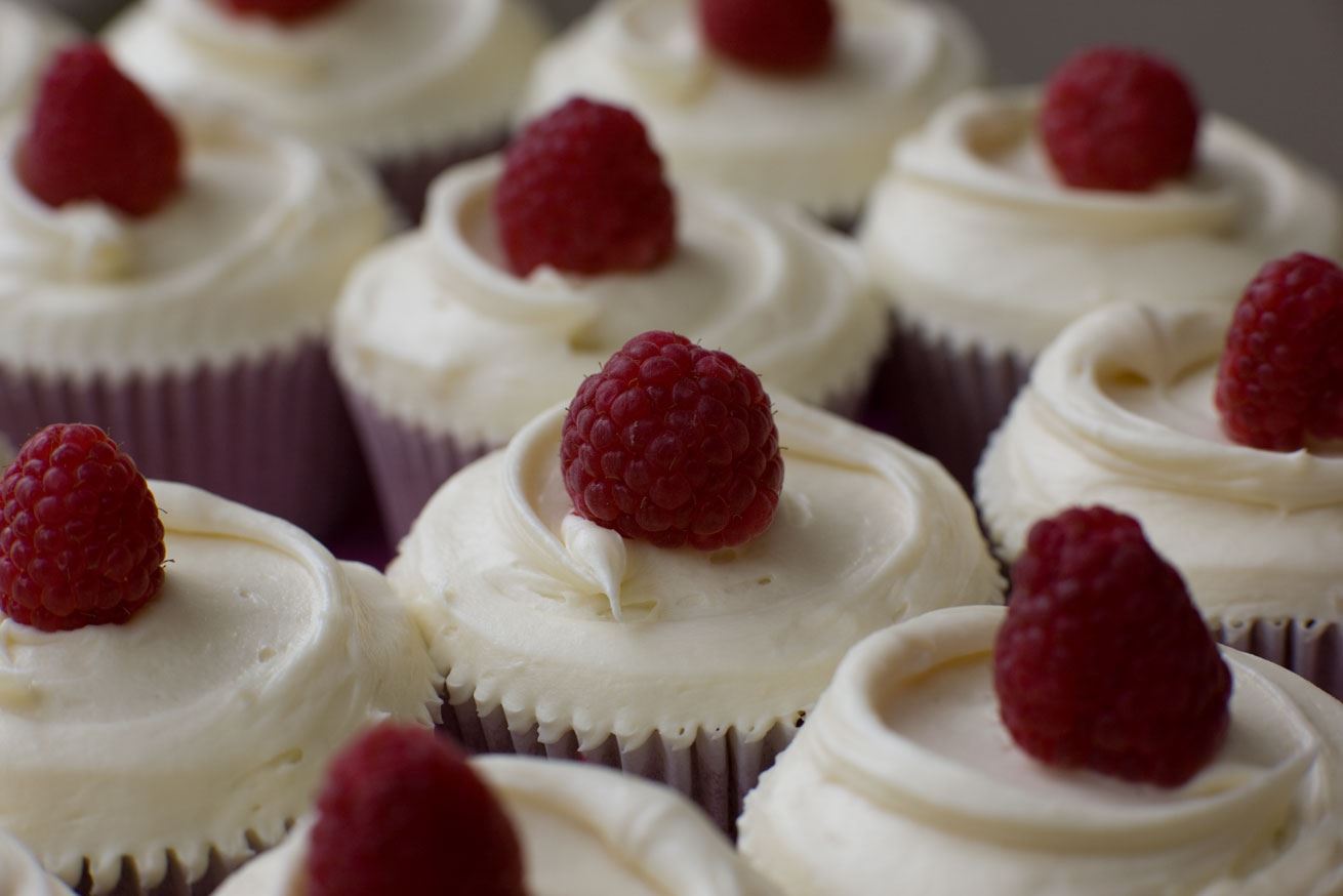Raspberry and White Chocolate Cupcake