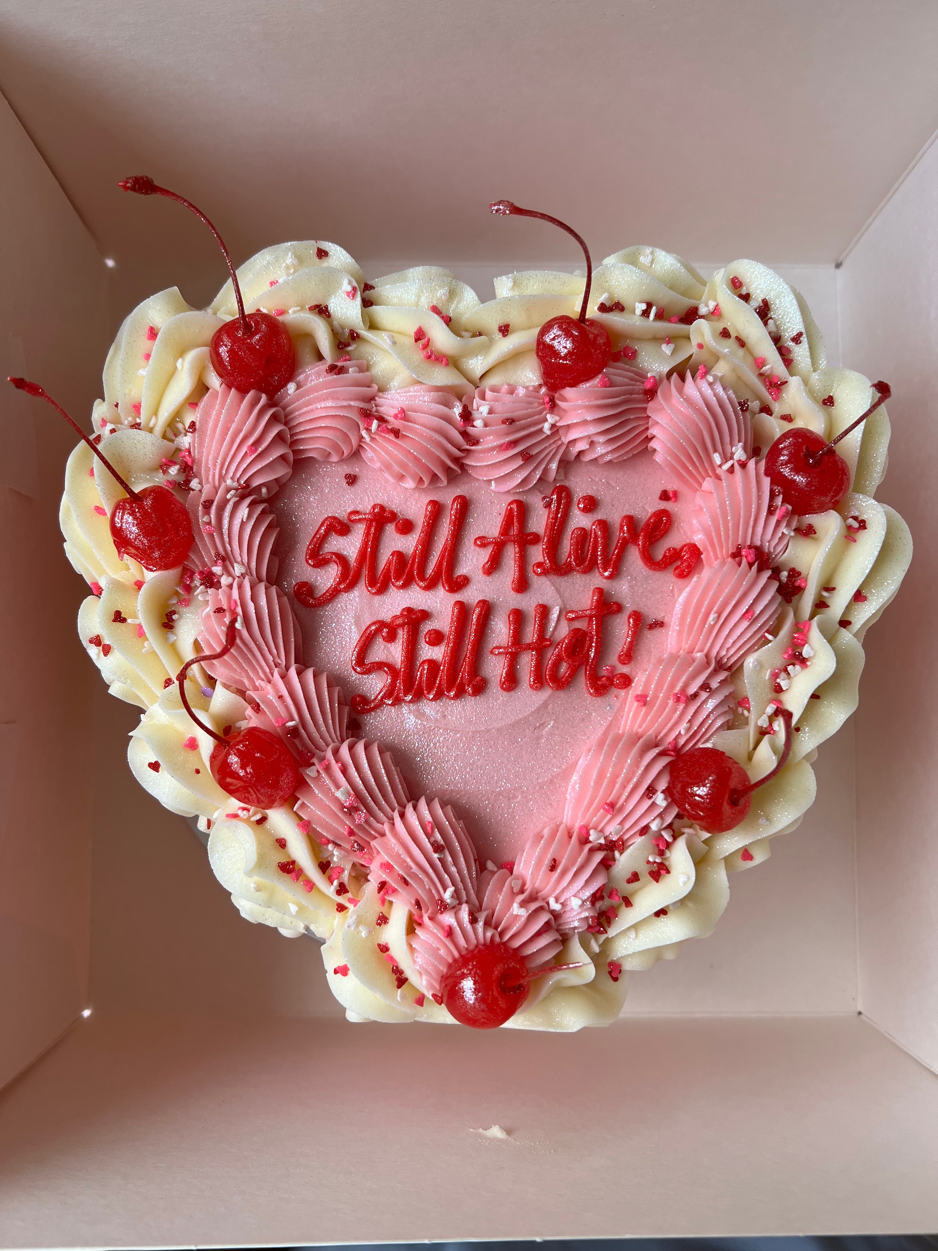 Red Heart Anniversary Cakes Heart Shape Rosette Anniversary Cake